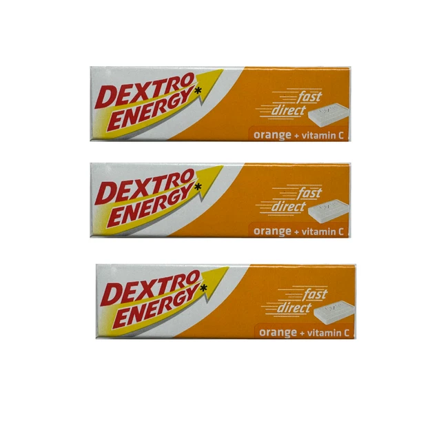 DEXTRO ENERGY DEXTROSE Glucose Fast Acting Tablets Orange 47g X3 £4.70 ...