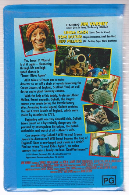 RARE VHS VIDEO Tape ERNEST RIDES AGAIN Big Box Ex-Rental Clamshell RocVale EUR 8,74 - PicClick FR