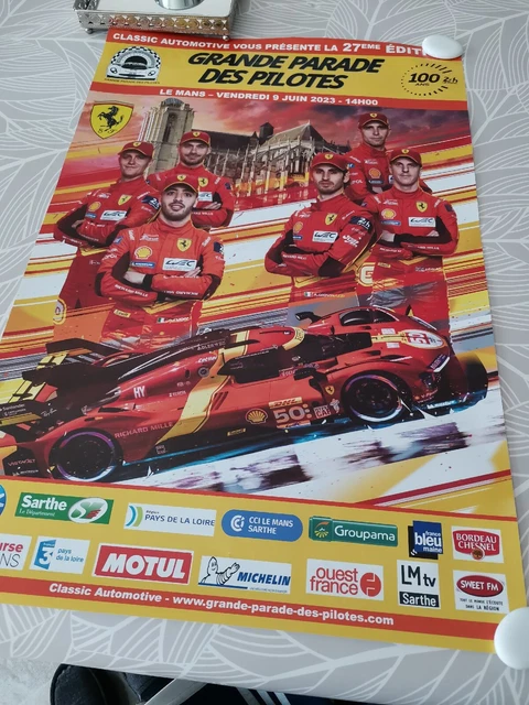 24 Heures Du Mans 2023 Affiche Ou Poster Grande Parade Des Pilotes Eur