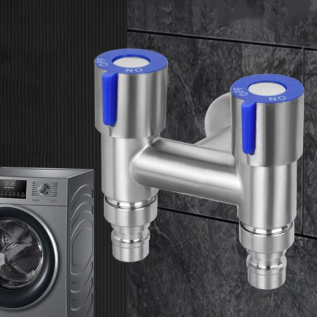 ROBINET TRIANGLE BASSIN de salle de bain double commande en acier ...