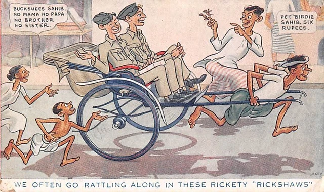 BRITISH ARMY SOLDIERS On An Indian Rickshaw Calendar 1944 Calcutta £6. ...