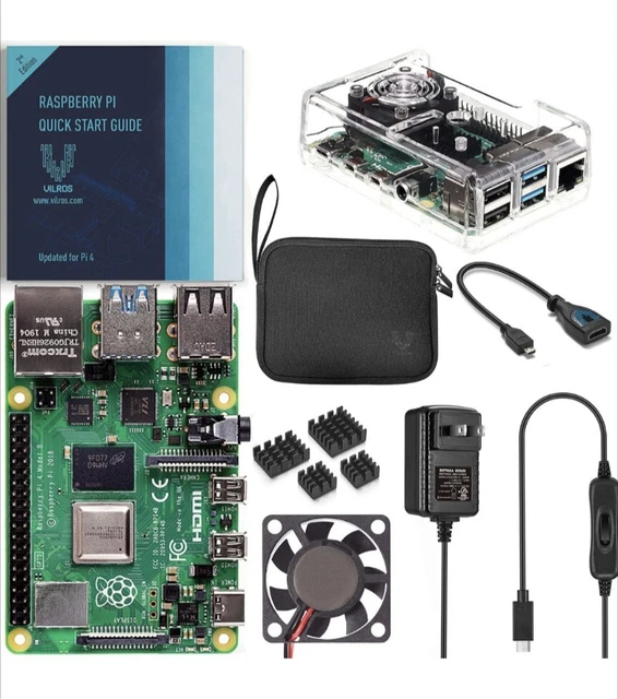 RASPBERRY PI 4 Model B 2GB Basic Starter Kit with Official Raspberry Pi ...