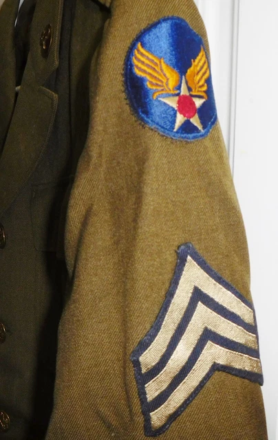 WWII USAAF ARMY Air Force Tunic Uniform Sergeant Complete Named £25.54 ...