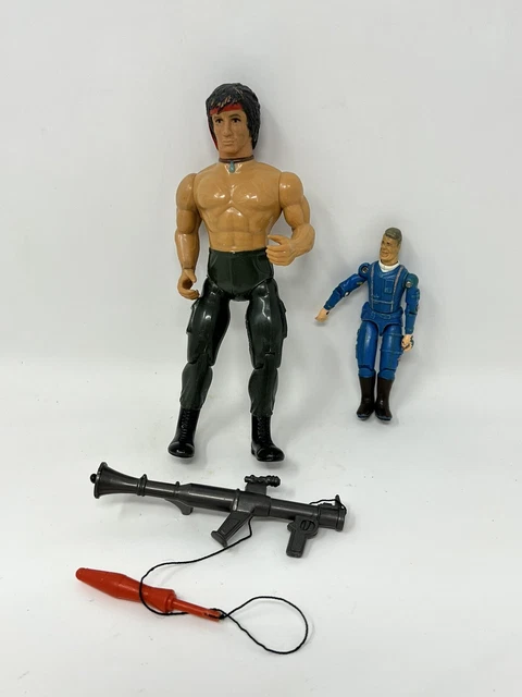 VINTAGE ACTION FIGURES Rambo Sylvester Stallone ? A Team ? Weapon £13. ...