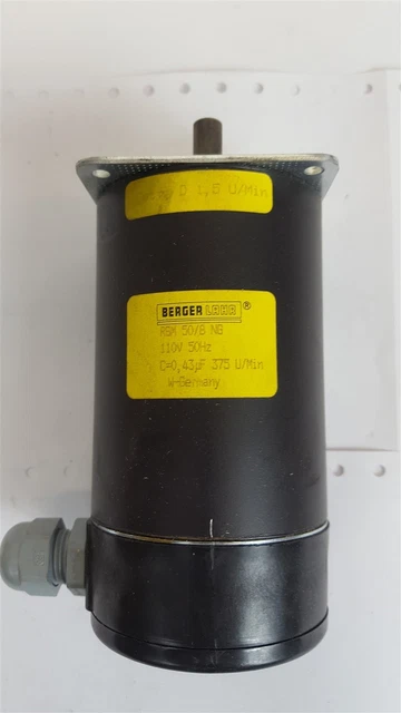 Berger Lahr Rsm 508 Ng Stepper Motor 110v 50hz C0 43uf 375 Umin New Eur 18244