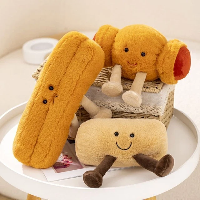 BREAD PRETZEL CROISSANT Baguette Toy Stuffed New Jellycats Cute Plush ...