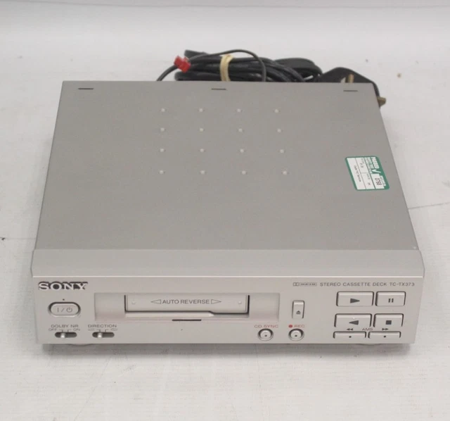 SONY TC-TX373 STEREO Cassette Deck W/ Auto Reverse In Silver - N48 £16. ...