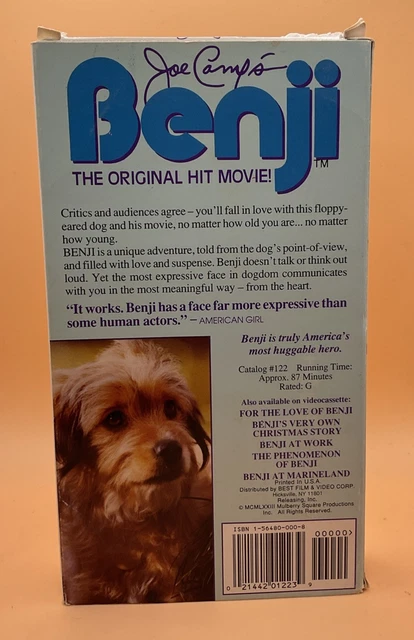 BENJI THE MOVIE VHS 1988 **Buy 2 Get 1 Free** £2.25 - PicClick UK