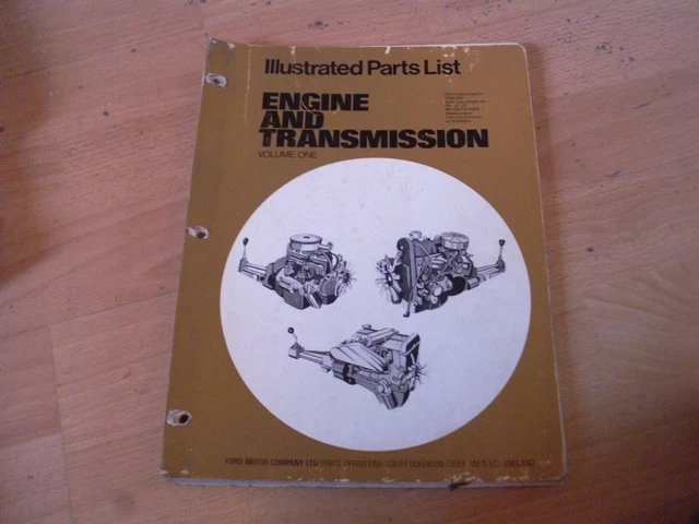 FORD FACTORY PARTS catalogue OHV OHC inline engines/transmissions 67 on ...