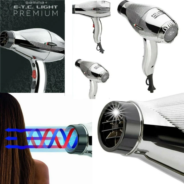PHON PROFESSIONALE GAMMA Piu' Etc Light Asciugacapelli Premium Cromo ...