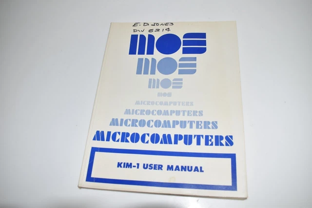 *KB* MOS Microcomputers Kim-1 User Manual -2Nd Edition (Vwd16) $112.50 ...
