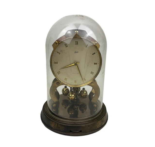 VINTAGE SCHATZ 1000 Day Round Anniversary Clock with Plastic Dome parts ...