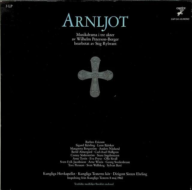 WILHELM PETERSON-BERGER- ARNLJOT Opera 3-LP BOXSET Sixten Ehrling ...