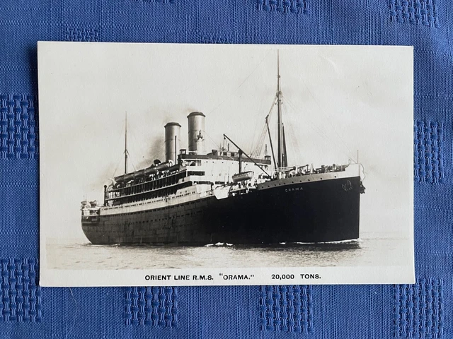 RMS (HMS) ORAMA (1911) steam ocean liner and Royal Mail ship photo ...