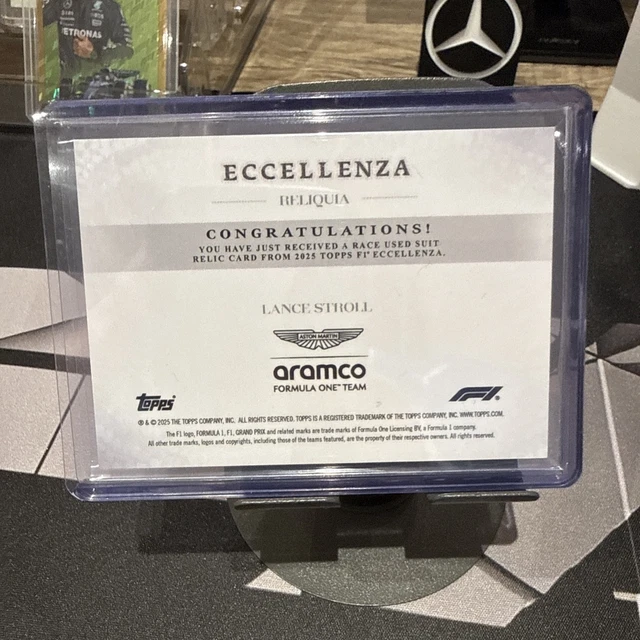 TOPPS F1 FORMULA 1 Eccellenza 2025 Lance Stroll Race Used Suit Patch ...