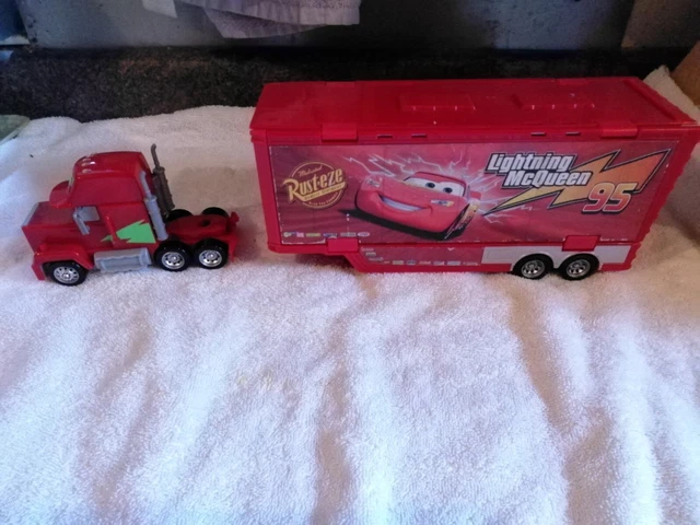 DISNEY PIXAR CARS Mack Hauler Transforming Workshop with Lightning ...