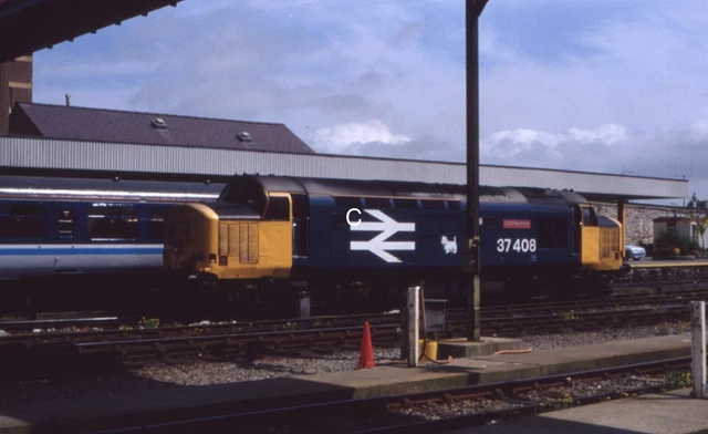 ORIGINAL 35MM BRITISH Railway B.r Slide - Class 37 37408 At Holyhead 09 ...