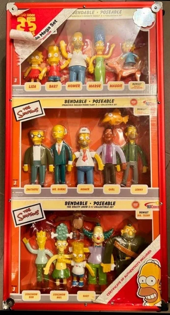 SIMPSONS 25TH ANNIVERSARY Mega Bendable Set Collectible Figures (2 SETS ...