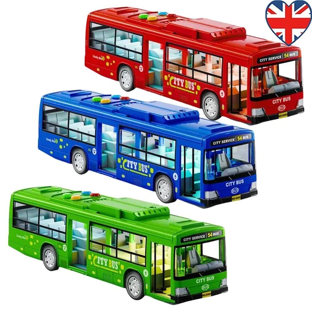 SIMULATION BUS MODEL Toy Openable Door Electric City Bus Toy with Light ...