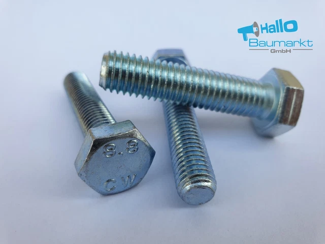 SECHSKANTSCHRAUBEN DIN 933 verzinkt 8.8 M27 M30 M36 Maschinenschrauben ...