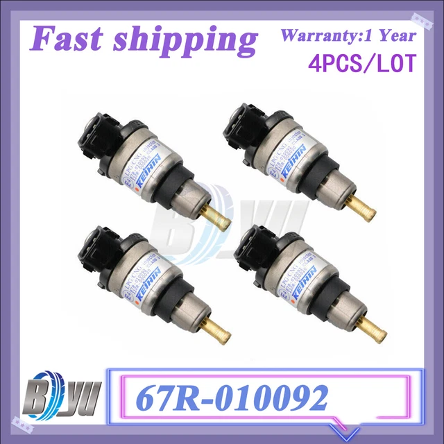 4PCS 67R-010092 110R-000020 Class 2 Orange Fuel Injector System LPG/CNG ...