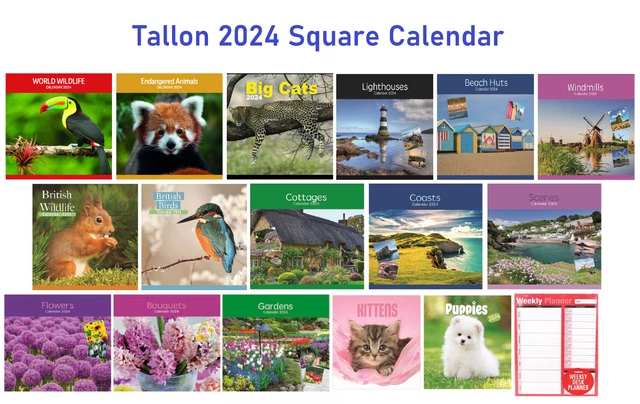 2024 CALENDAR PHOTOS Square One Month View Wall Calendar Easy Monthly ...