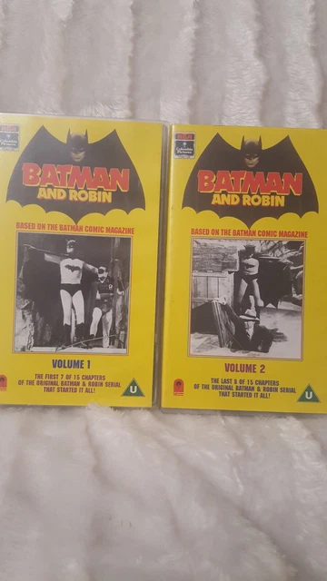 BATMAN AND ROBIN - VOL 1 and 2 COMPLETE - ROBERT LOWERY - VHS PAL VIDEO £26.72 - PicClick UK