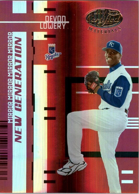 2005 MATÉRIAUX CERTIFIÉS feuilles miroir rouge #210 Devon Lowery neuf ...