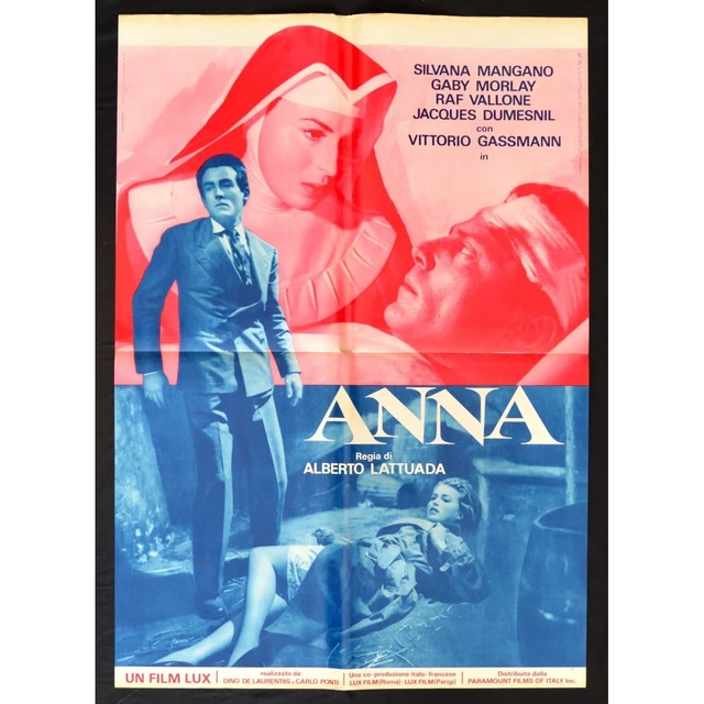 MANIFESTI ANNA SILVANA mangano alberto lattuada vittorio gassman S01 ...