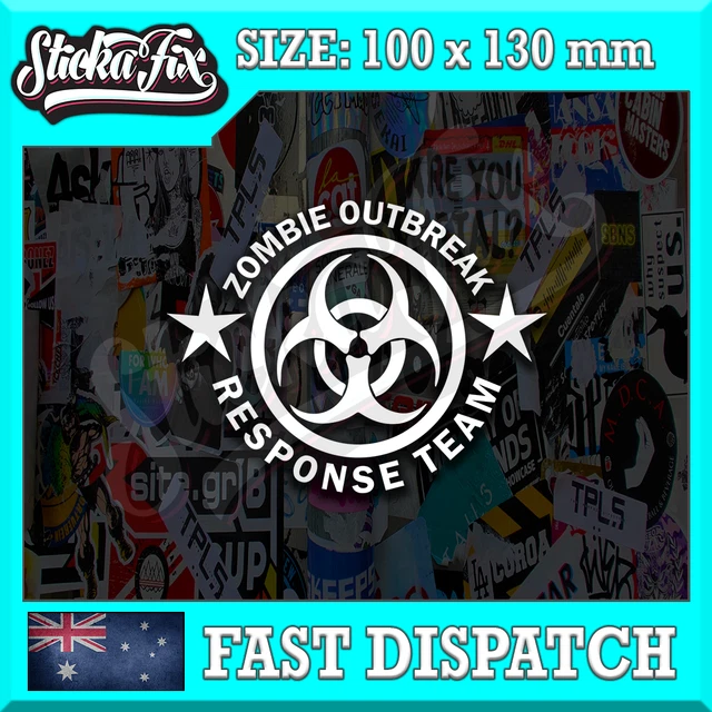 ZOMBIE OUTBREAK RESPONSE Team 4X4 car vinyl STICKER funny DECAL 4WD EUR ...