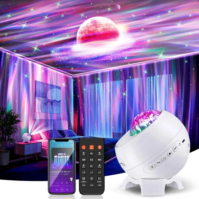 GALAXY STAR PROJECTOR Moon Aurora Light Bluetooth White Noise Bedroom £ ...