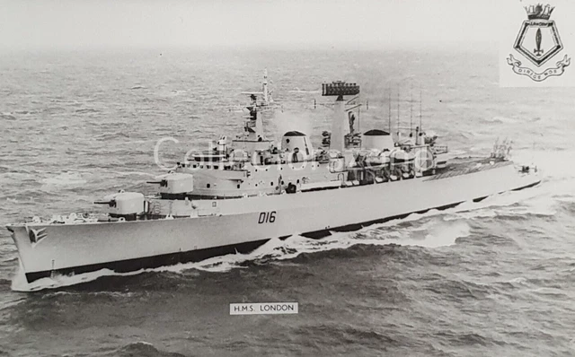 BRITISH ROYAL NAVY HMS London D16 County-class destroyer Photograph 5 ...