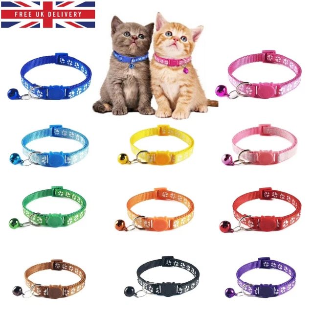 PAW QUICK RELEASE Breakaway Cat Kitten collar Reflective Adjustable ...