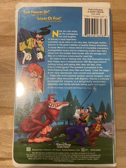 WALT DISNEYS PICTURES Presents A Goofy Movie VHS Tape $11.57 - PicClick CA