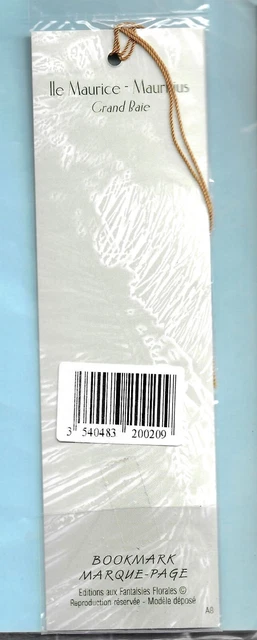 GRAND BAIE MAURITIUS Bookmark Tropical Island Beach Sea Souvenir Gift ...