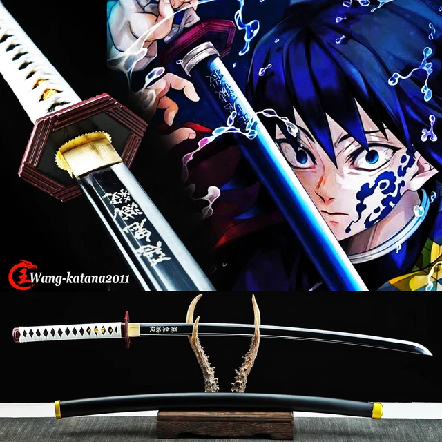 ÉPÉE DE TUEUR de démons Tomioka Giyuu Sharp samouraï japonais Katana ...