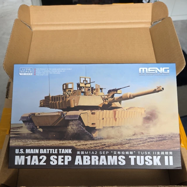 MENG MODEL 1/72 US MBT M1A2 SEP Abrams TUSK II # 72-003 £15.05 - PicClick UK