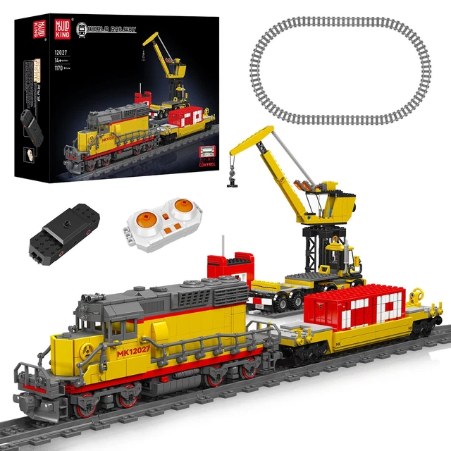MOULD KING 12027 SD40-2 Diesel Locomotive Train EMD Building Block Kid ...