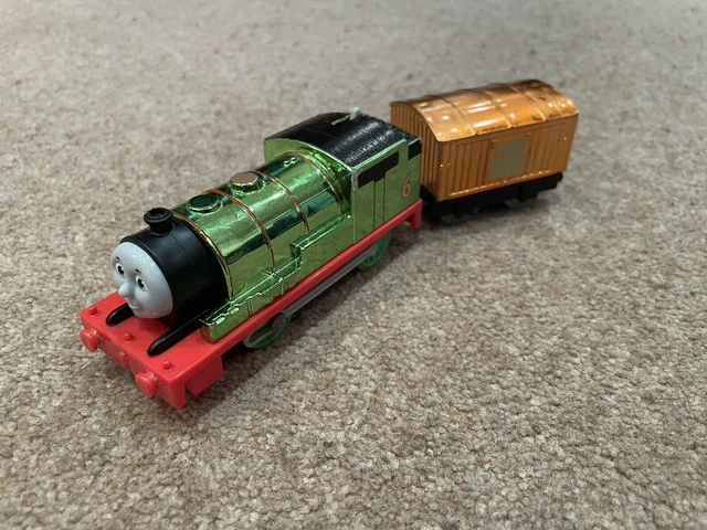 THOMAS & FRIENDS Trackmaster Celebration Metallic Percy With Tender ...