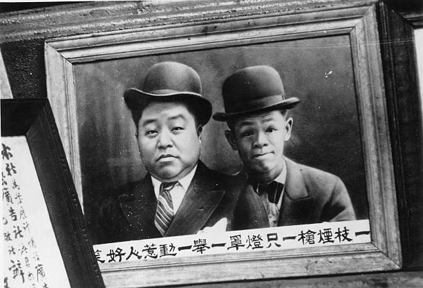 CHINESE DOUBLE ACT impersonation Laurel and Hardy 1937 OLD PHOTO $7.65 ...