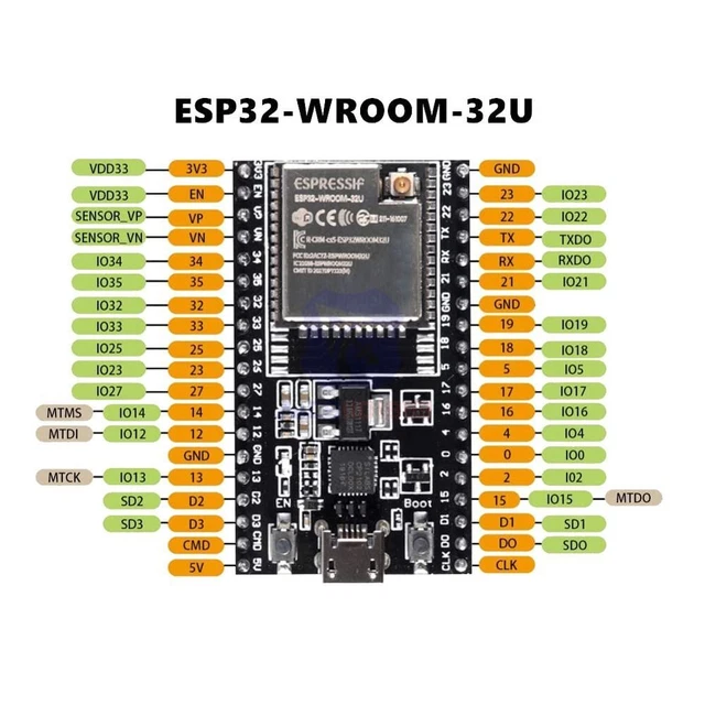 Esp32 Wroom 32d Development Board Esp32 Devkitc Core Wifi Bluetooth Module Eur 1002 Picclick Fr