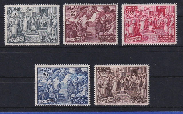 VATIKAN 1951 1500 Jahre Konzil von Chalkedon Mi.-Nr. 180-184 postfrisch ...