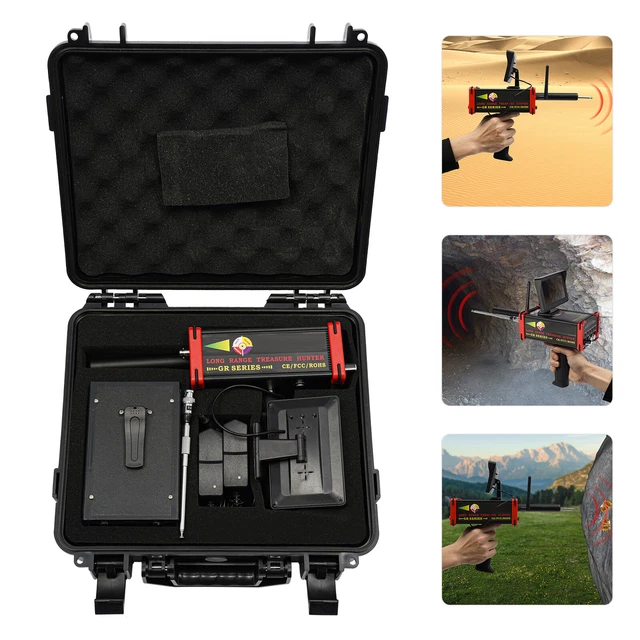 LONG RANGE METAL Detector Chargeable LED Screen Gold Detector Silver ...