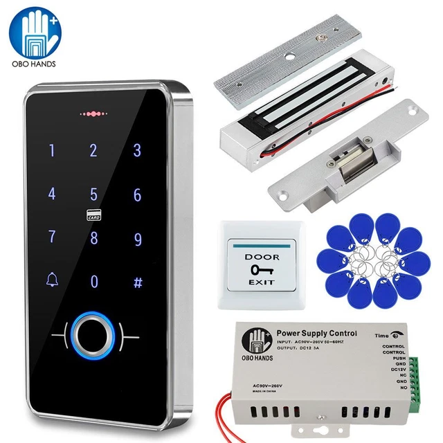 BIOMETRICS DOOR ACCESS Control Waterproof RFID Keypad Electric Strike ...