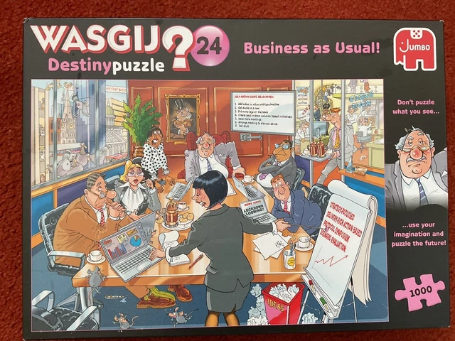 JUMBO WASGIJ DESTINY 24 Business As Usual complete 1000 piece jigsaw ...