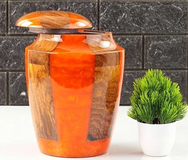 ANTIQUE RESIN CREMATION Urn Adults Burial Urn Box Keppsakes Urn Box ...