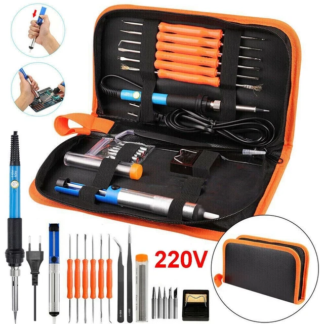60W KIT FER à Souder Electronique Soudage Température Réglable 200 à 450°C 220V EUR 29,00 ...