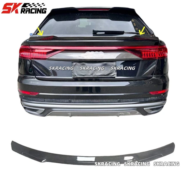 REAL CARBON FIBER Rear Trunk Lid Spoiler Wing Fits Audi RSQ8 2020-2024 ...