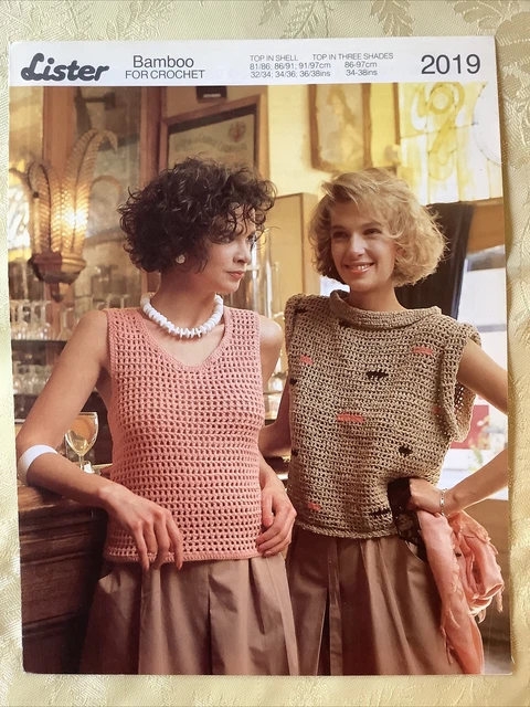 LISTER BAMBOO CROCHET pattern 2019. Tops in DK equiv 32-38". NEW, old ...
