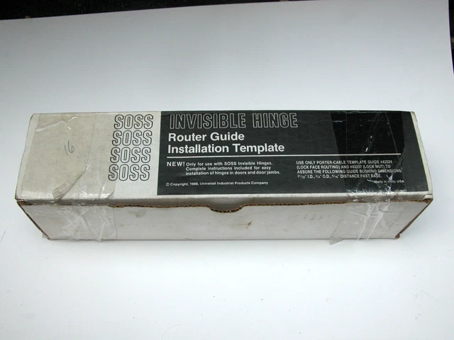 SOSS INVISIBLE HINGE Router Guide Template For 2 3 8 Light Duty 